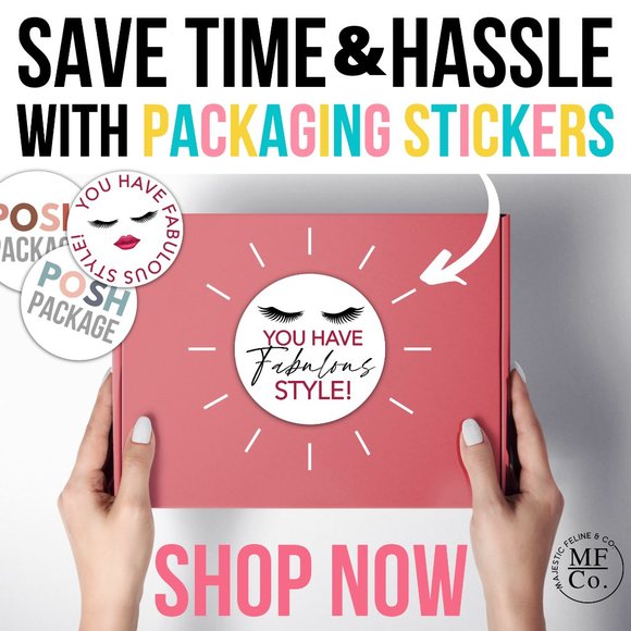 majesticfeline | Office | 96 Posh Packaging Stickers Labels Poshmark ...